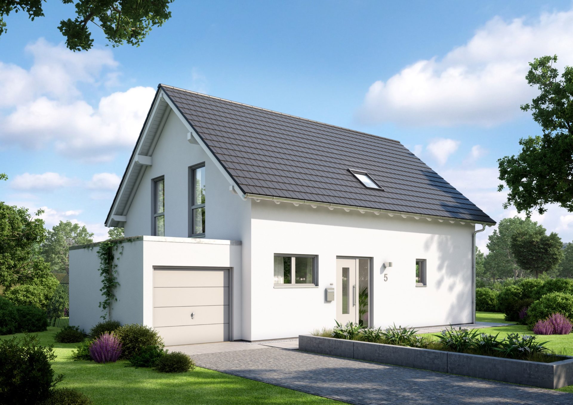 Die Garage mit dem Haus verbinden - optisch kombinieren