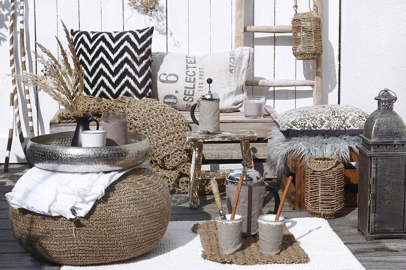 Balkon oder Terrasse im Boho-Style - Raum für das wahre Glück