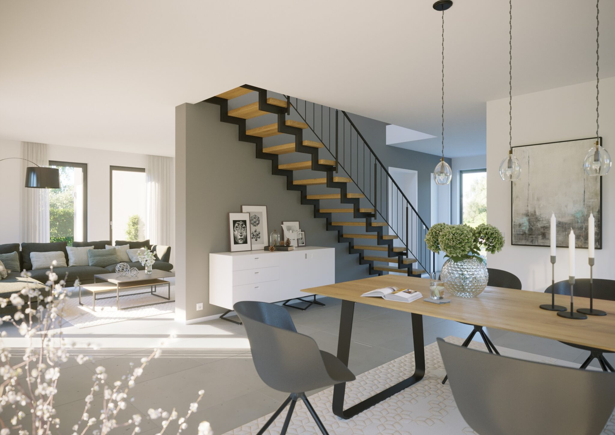 Offene Treppe - modern oder klassisch - Raum für das wahre Glück